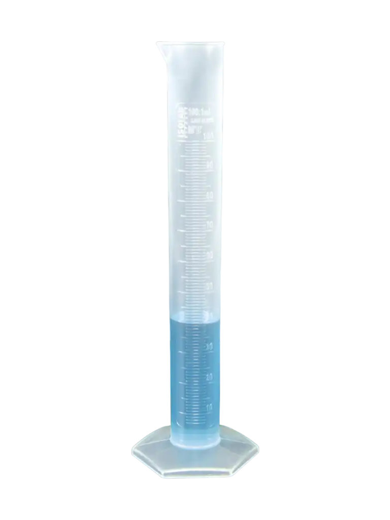 Probeta de plastico graduada en alto relieve 10ml ISOLAB (016.05.010) - Biomars.pe